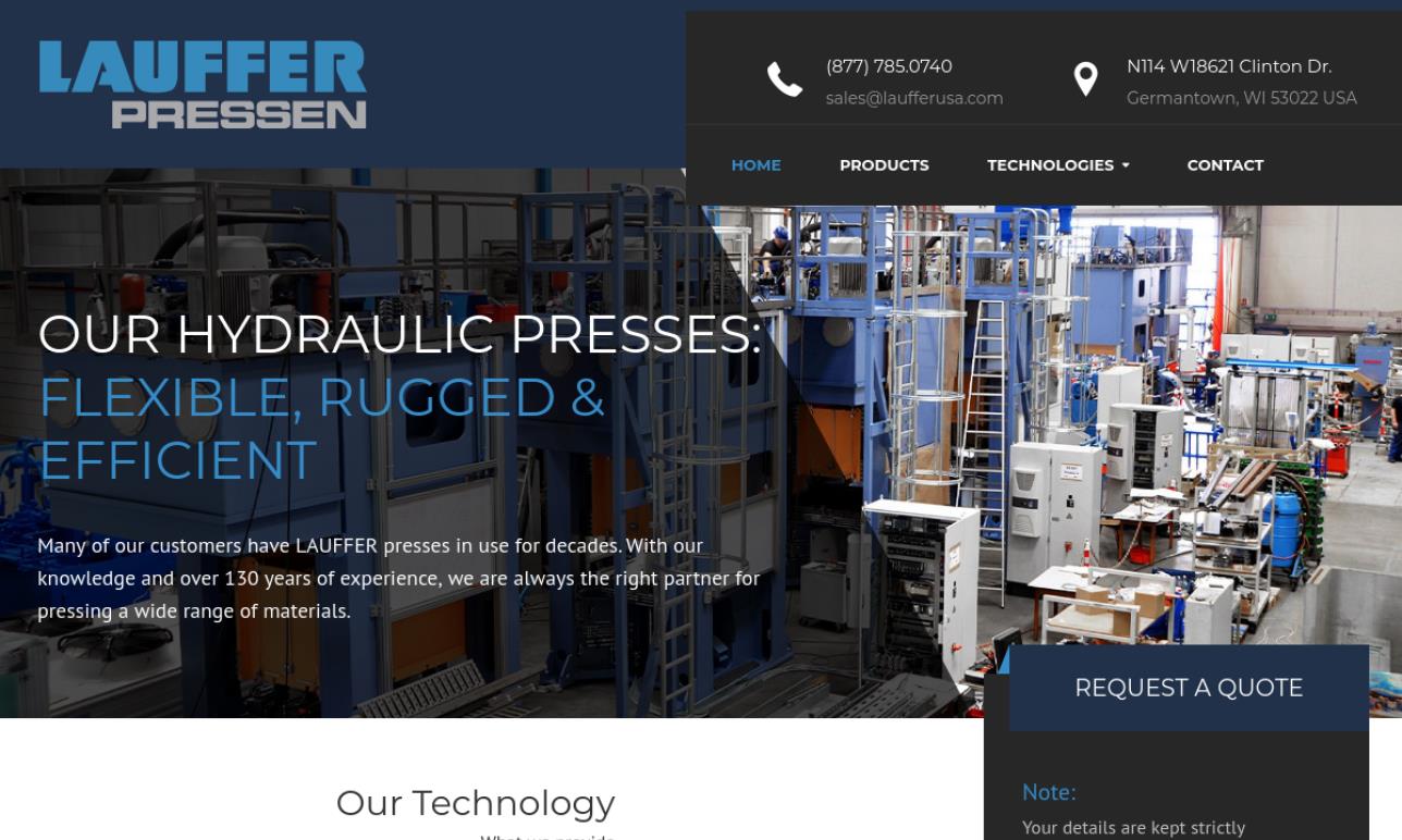 Lauffer Pressen | Hydraulic Press Manufacturers