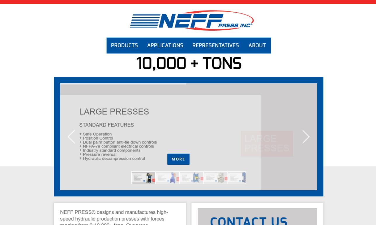Neff Press, Inc. | Hydraulic Press Manufacturers